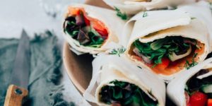 3 x koude wraps (carpaccio, zalm en vega wrap) - Uit Pauline's Keuken