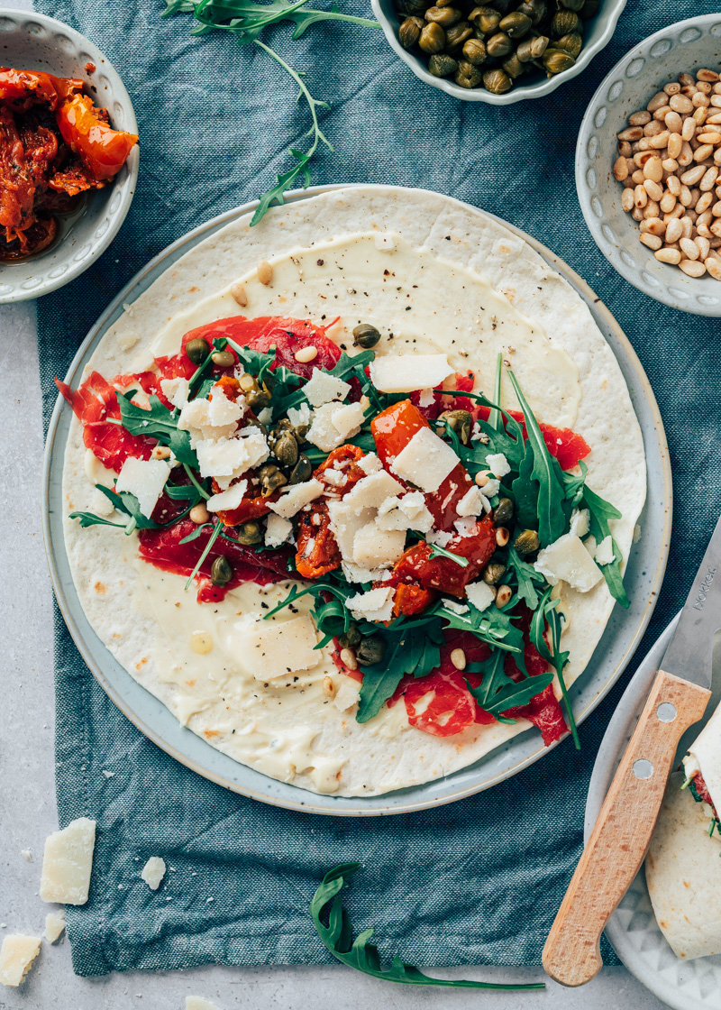 Carpaccio wrap: snelle lunch wraps - Uit Paulines Keuken